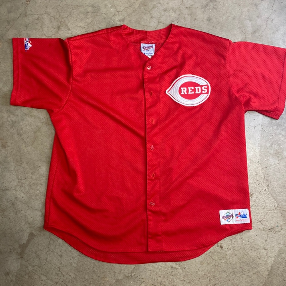Vintage Cincinnati Reds Majestic Authentic Red Jersey… - Gem